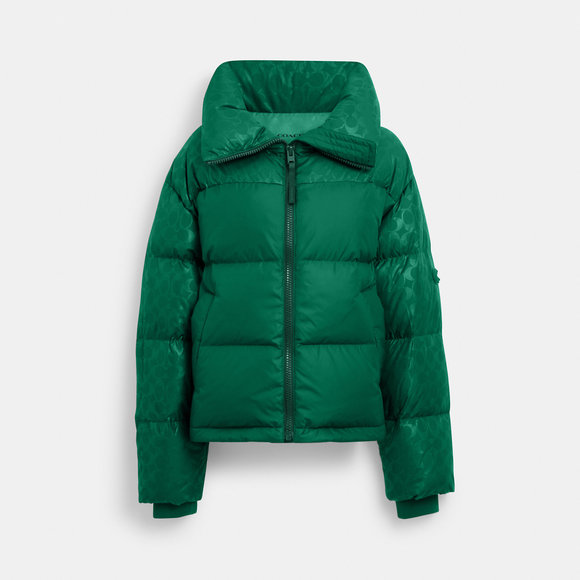 Coach | Jackets & Coats | Nwt Coach Outlet Signature Short Puffer ...